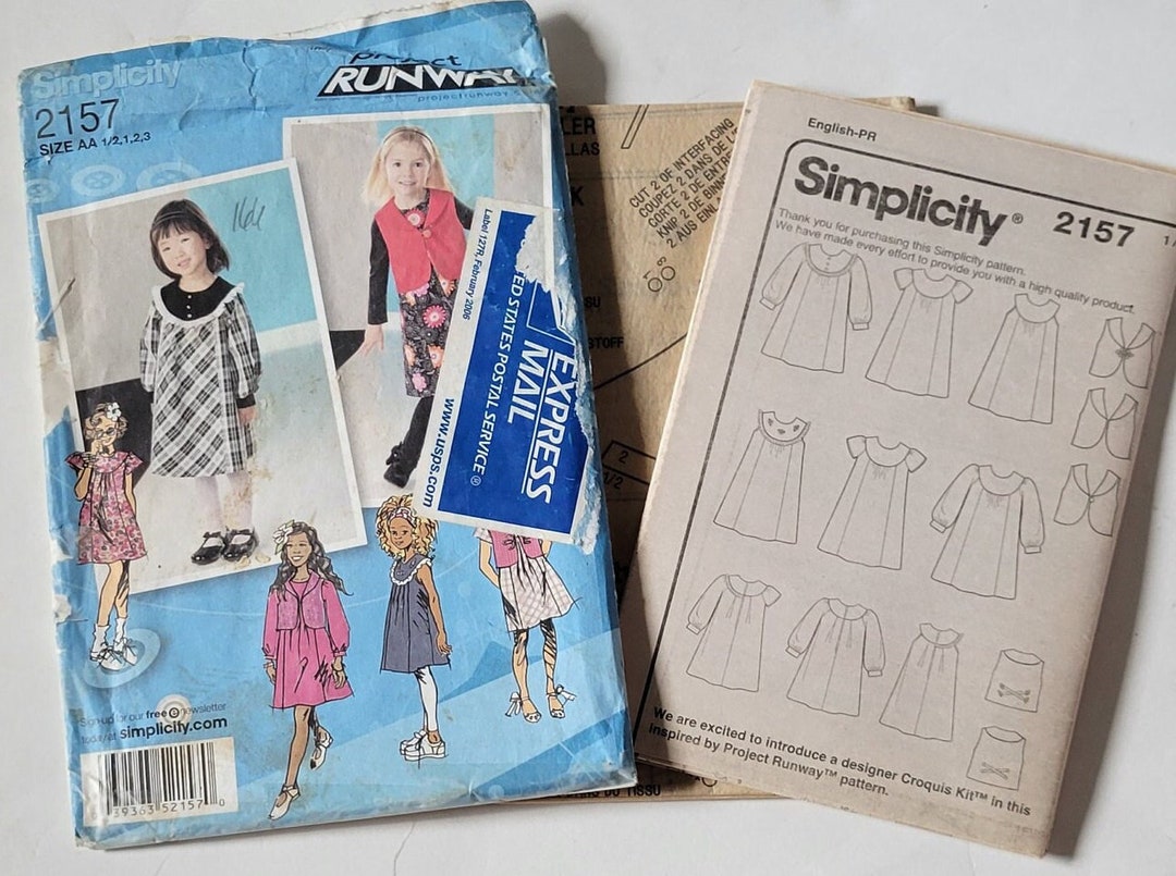 Kids Dress and Vest Sewing Patterns for Toddler Girls Size 1/2 1 2 3 ...