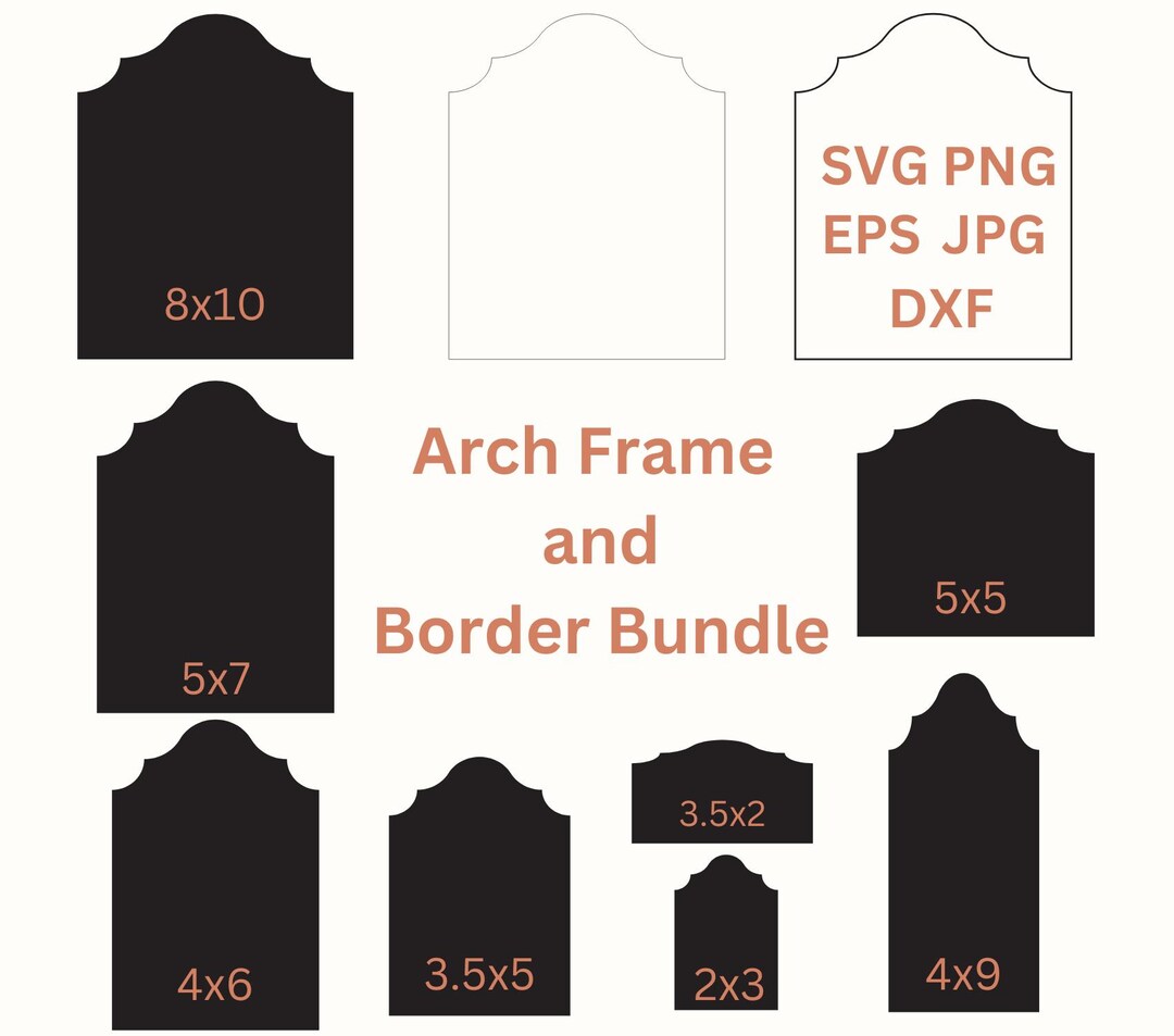 Arch Frame SVG Bundle, Arch Template Bundle SVG Wedding Invitation ...