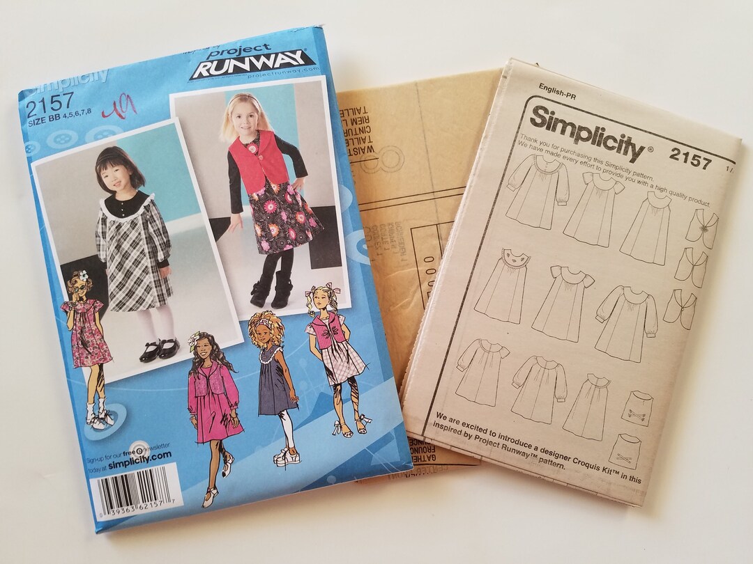 Kids Dress Sewing Patterns for Toddlers Girls Jumper Dresses or Vest ...