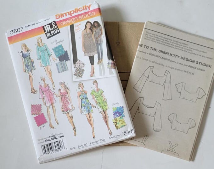 Dress Sewing Pattern Simplicity Patterns 3807 Jrs and Jrs Plus Size 15 ...