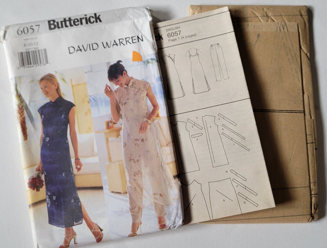 Women Sewing Pattern Dress Slip and Pants Butterick Patterns 6057 David ...