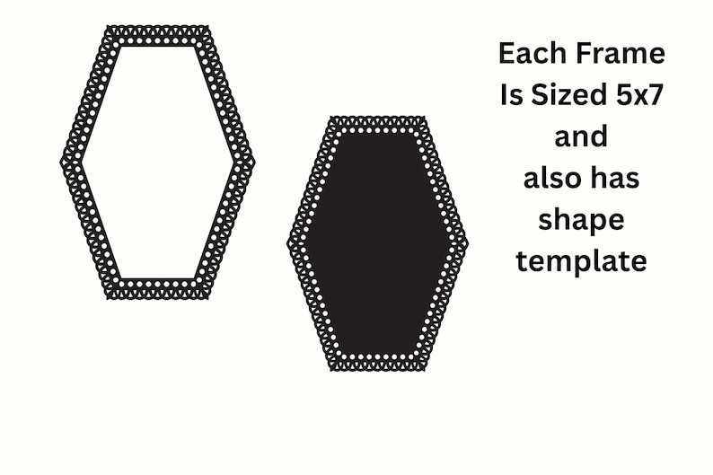 Scallop Hexagon Frame Svg Scallop Frames Svg Fancy Borders PNG ...