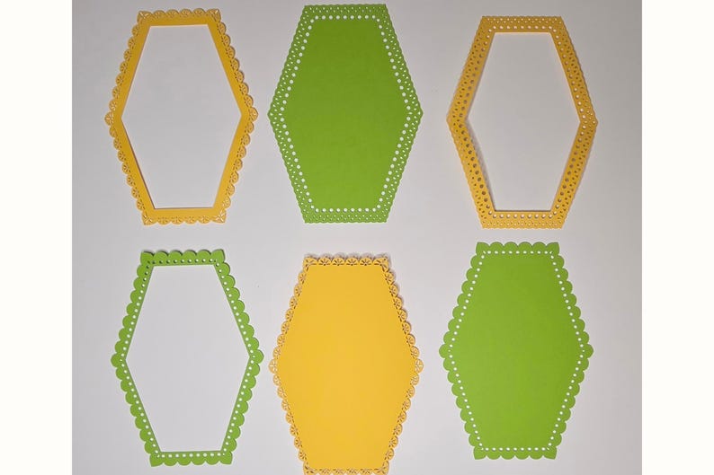 Scallop Hexagon Frame Svg Scallop Frames Svg Fancy Borders PNG ...