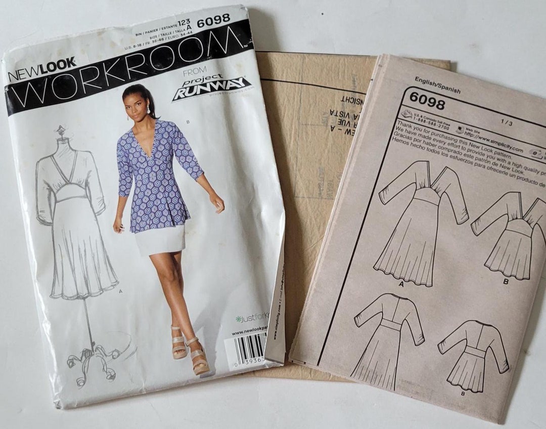 Tunic Tops Sewing Patterns for Womens Deep Veck Neck Dress or Tunic ...
