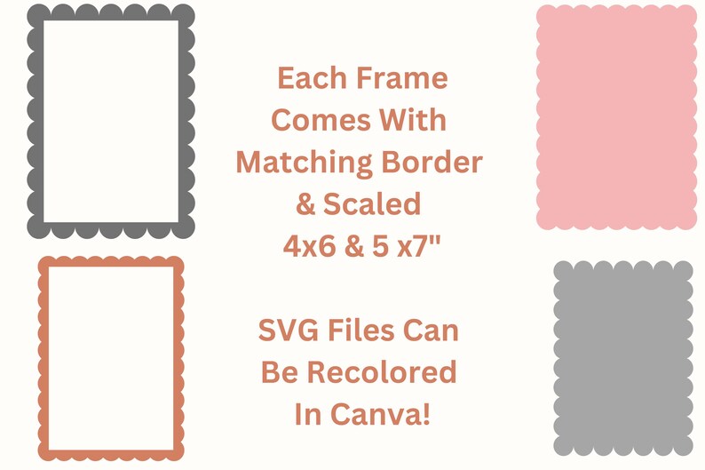 Scalloped Borders PNG Scallop Rectangle SVG Picture Frame Shapes ...