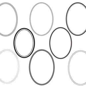 Oval Frames SVG Invitation Borders PNG Wedding Invite Clipart, Card ...