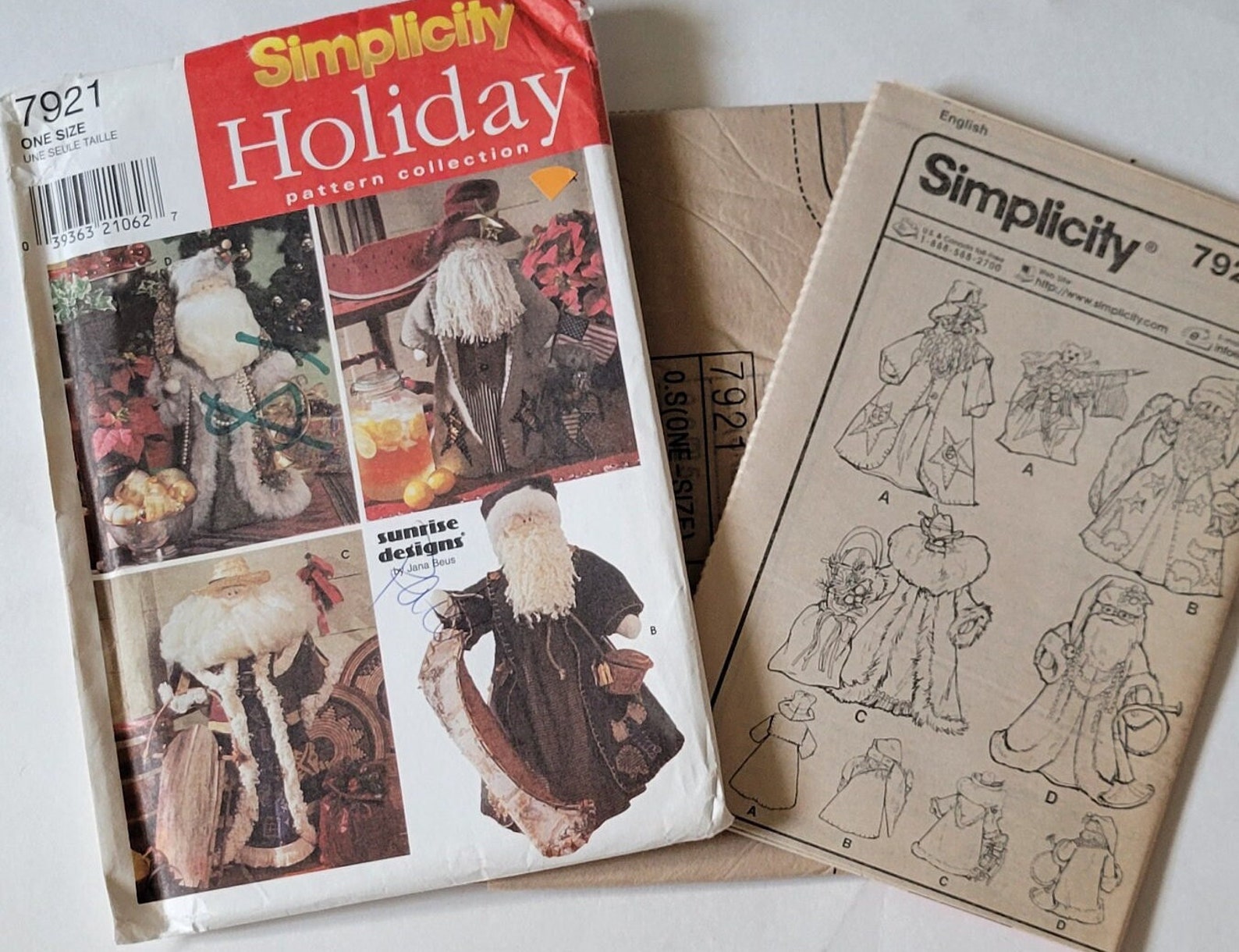 Santa Claus Doll Sewing Patterns Santa & Clothes Christmas Decor ...