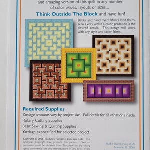 Block Quilt Patterns in 7 Sizes Square Shaped Quilts Thinking Outside the Block by Toadsew ...