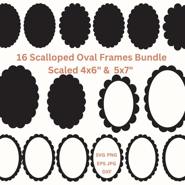 Oval Frame Svg - Etsy