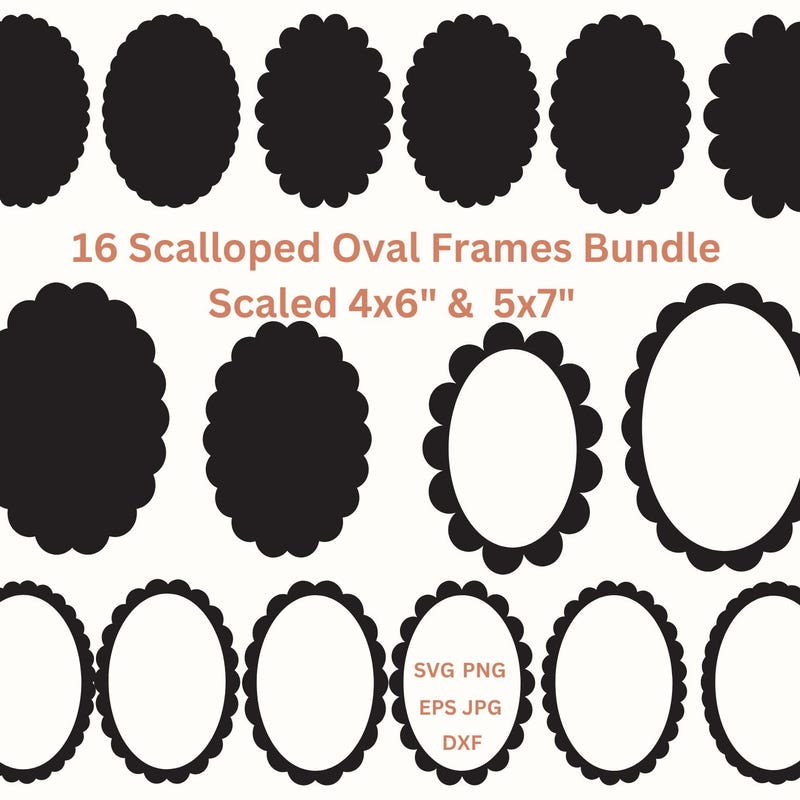 Oval Frame Svg - Etsy