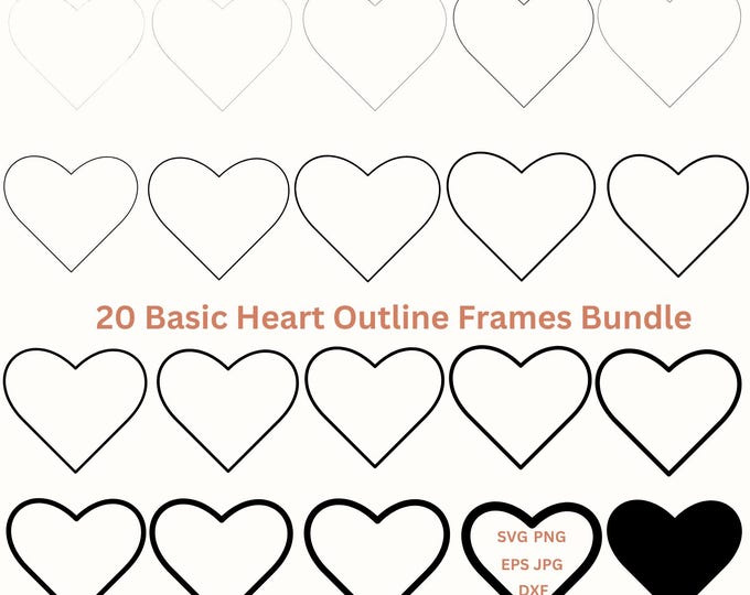 Frame of Hearts SVG - Heart SVG - Open Heart SVG - Frame Svg - Heart ...