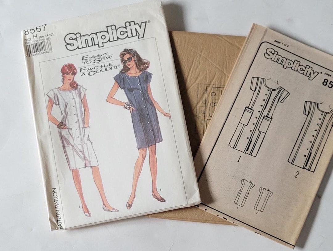 Casual Dress Sewing Patterns for Womens Dresses Button Front With ...