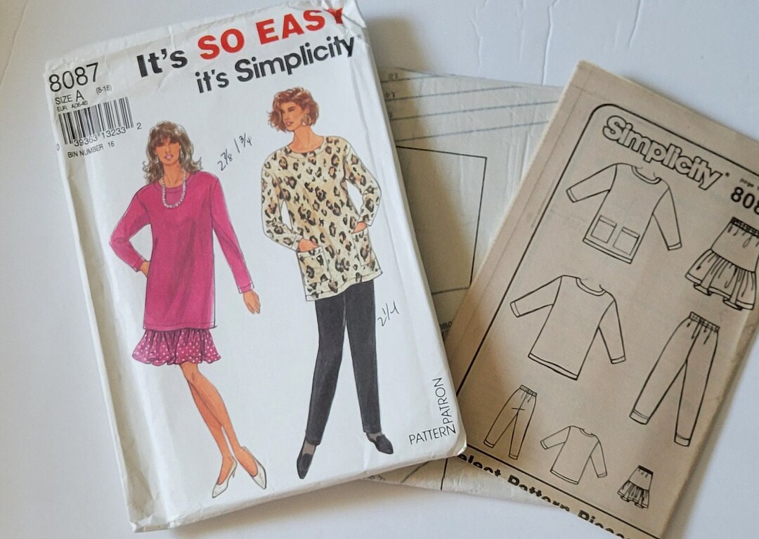Simplicity 8087 Sewing Pattern: Women's Tunic, Skirt & Pants - Size 8 ...