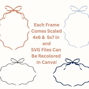 Wavy Bow Frames PNG SVG Oval Hand Drawn Ribbon Borders Clipart ...
