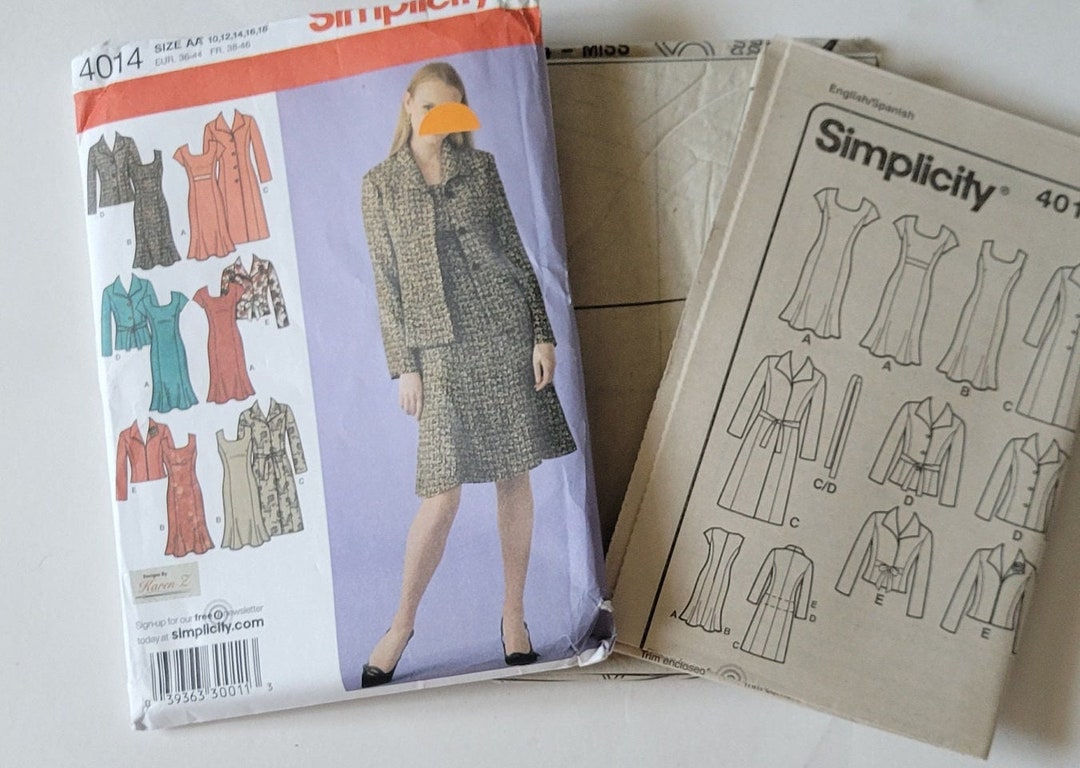 Dress and Jacket Sewing Patterns for Womens Lined Dress and Unlined ...
