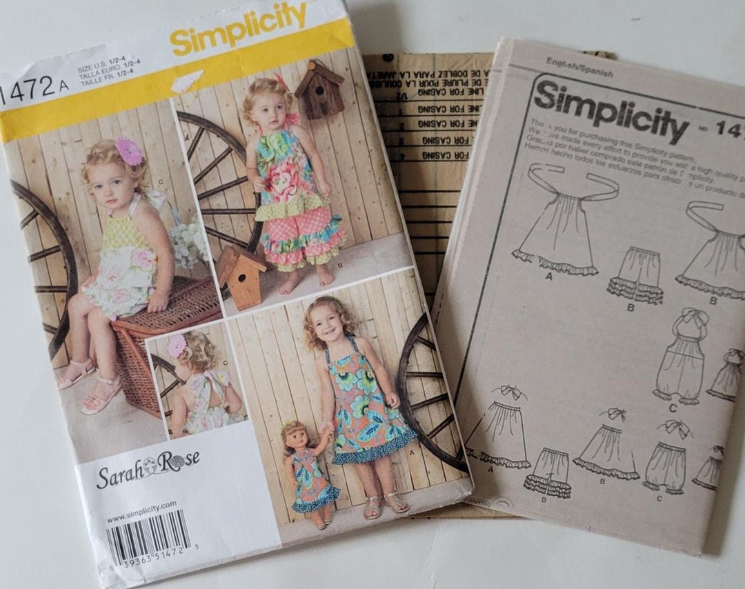 Kids Dress Sewing Patterns Toddler Girls Romper Tops Pants Dresses & 18 ...