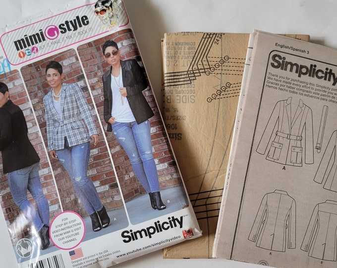 Sewing Patterns Womens Jacket and Belt, Mimi G Style Simplicity ...