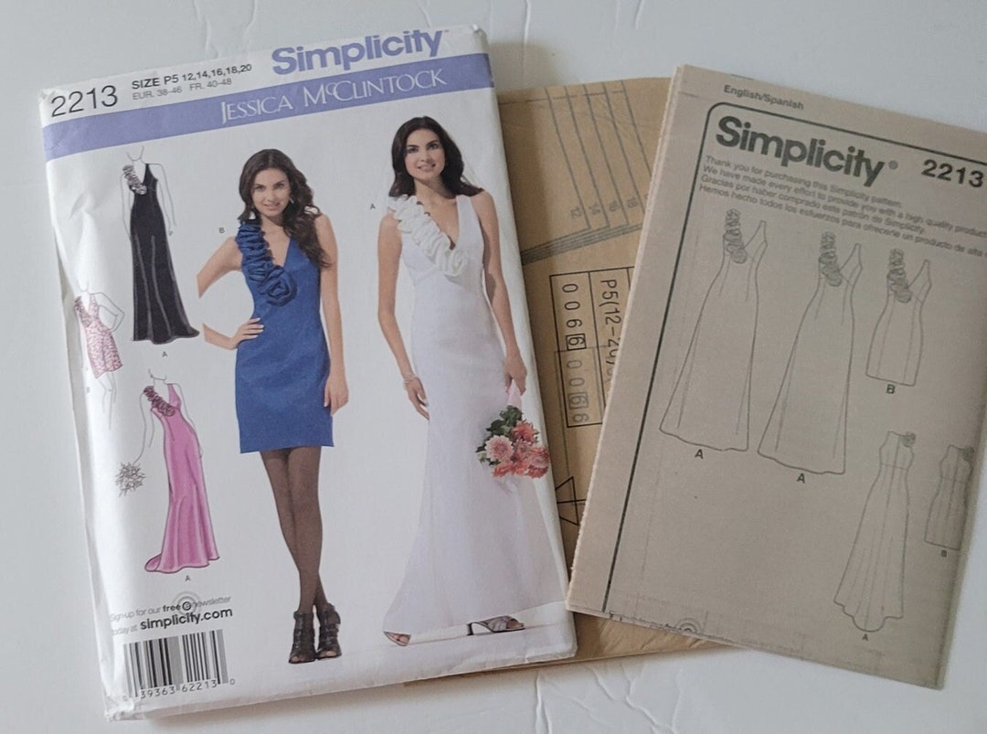 Formal Dress Sewing Pattern Womens Sleeveless Evening Dresses 2 Lengths ...