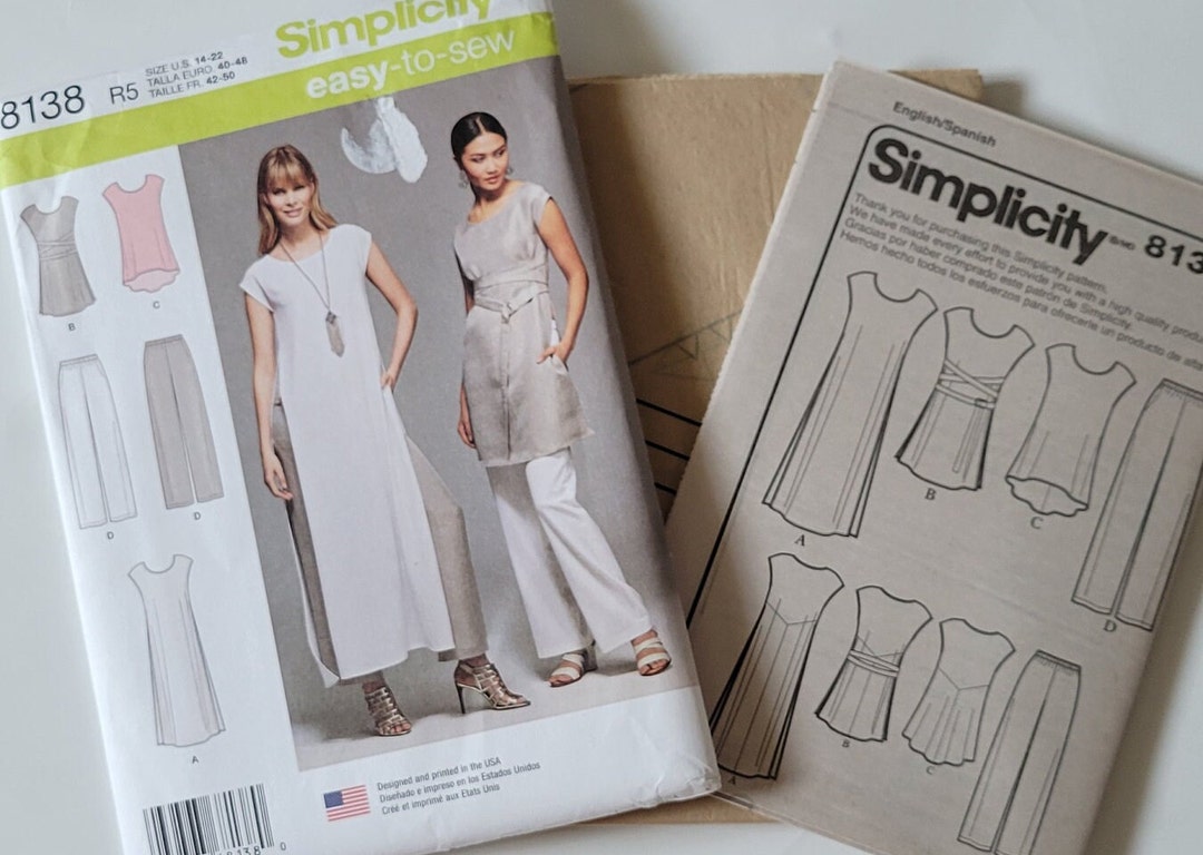 Pull on Pants Sewing Patterns Womens Pants and Tunic Tops Simplicity ...