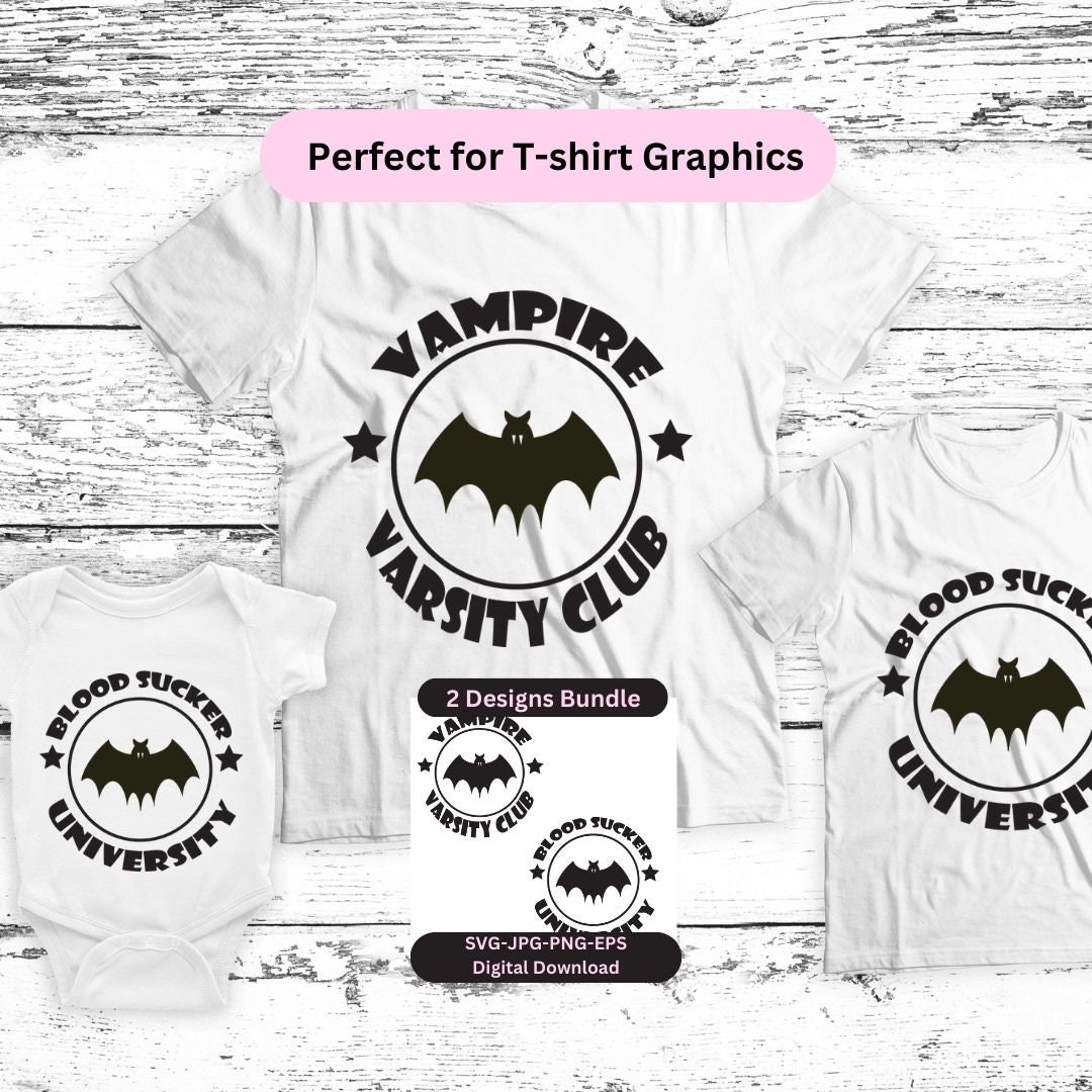 Vampire Bat Silhouette SVG Bundle Halloween Bats Shirt Clipart PNG or ...