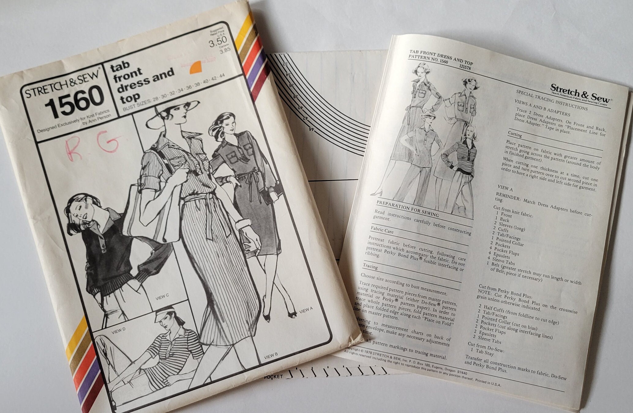 Dress Sewing Pattern for Women Tab Front Dress and Top Vintage 70s ...