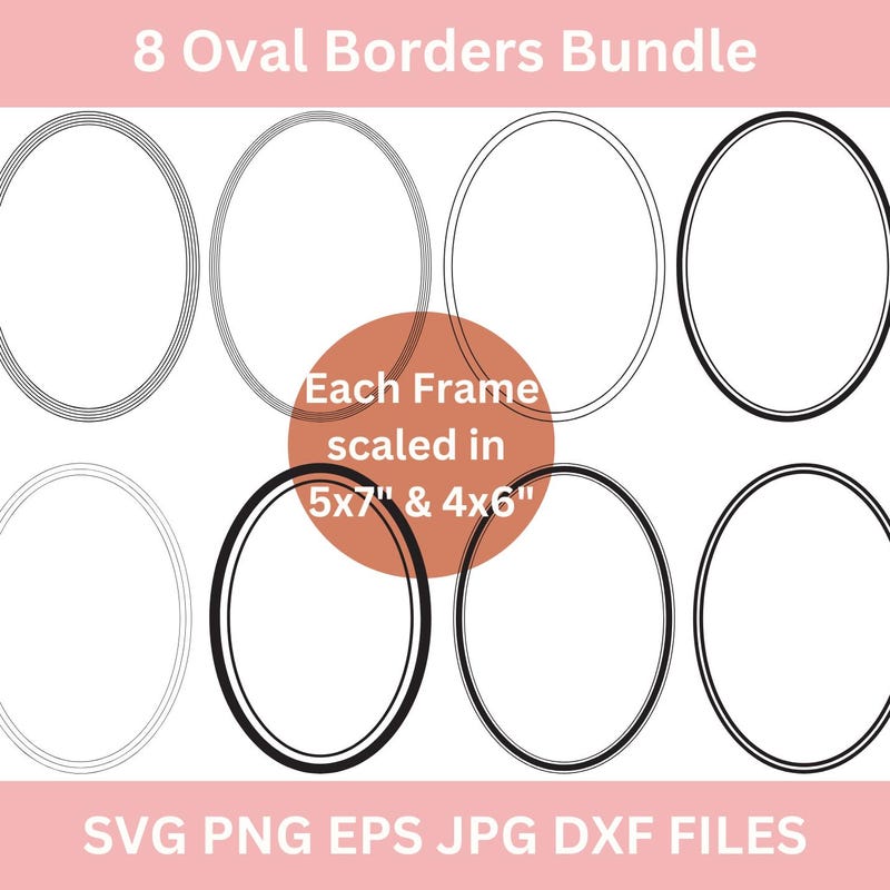 Oval Frame Svg - Etsy