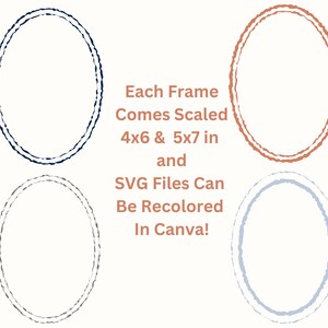 Hand Drawn Oval Frame SVG Distressed Borders Clipart, Invitations ...