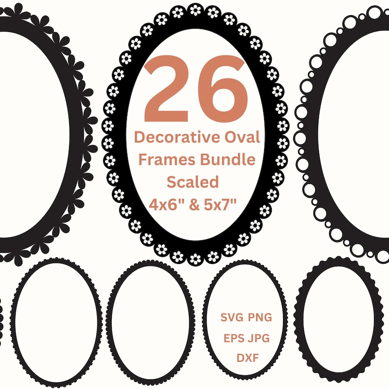 Oval Frame Svg - Etsy