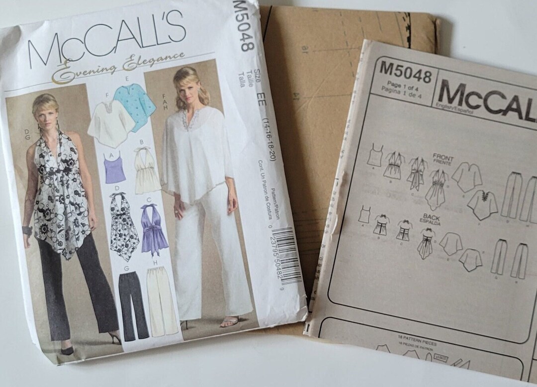 Dressy Tops Sewing Patterns for Womens Sleeveless Blouses Pants ...