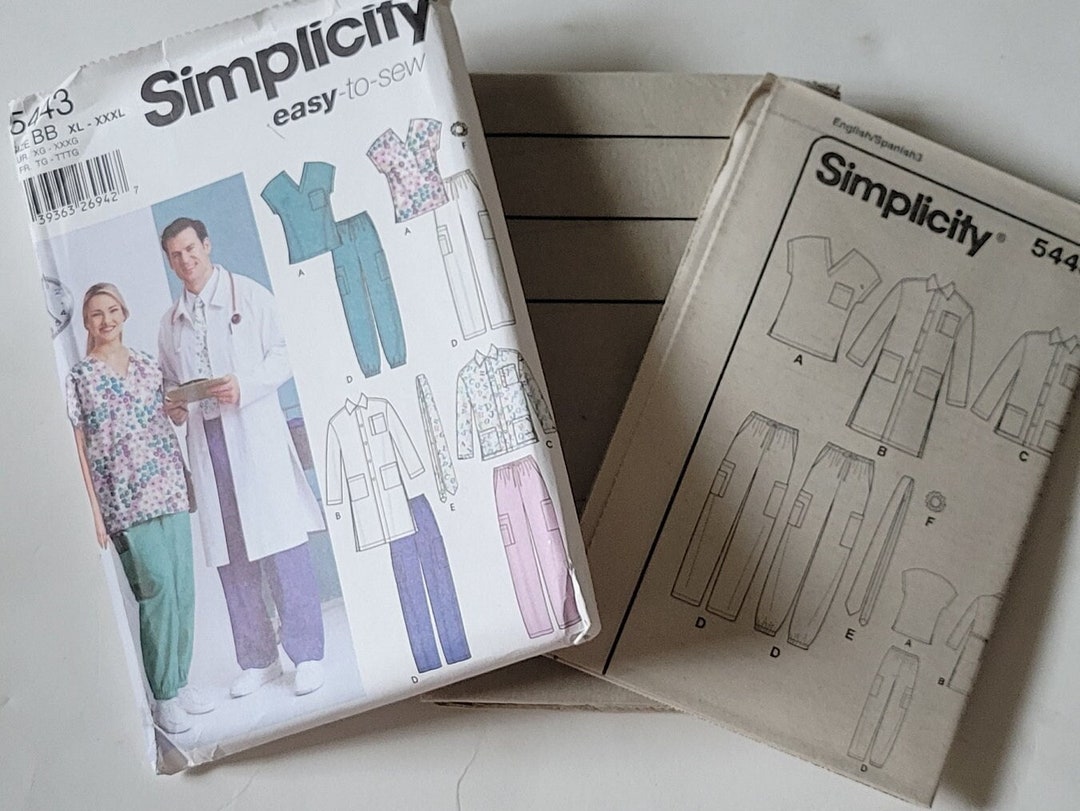 Scrubs Sewing Patterns for Womens and Mens Medical Scrub Pants and Tops ...