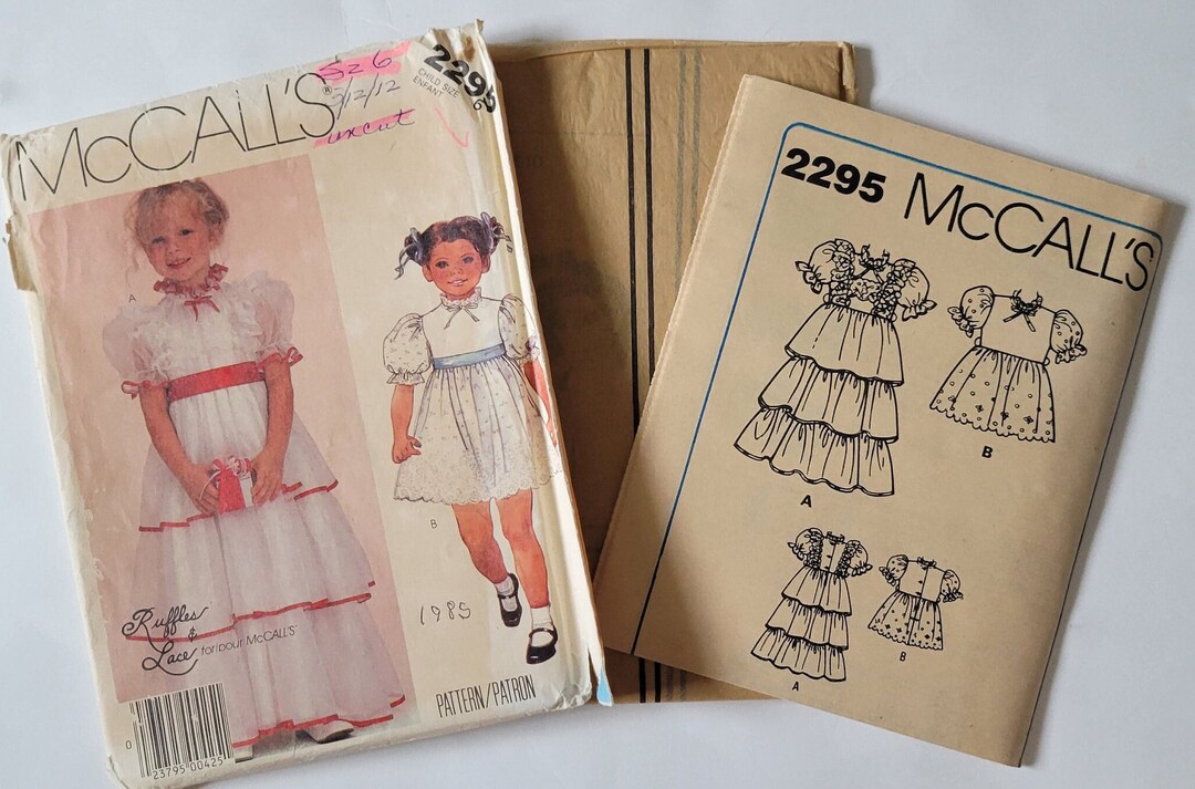 Sewing Patterns Girls Ruffle Dress, Ruffles & Lace Tiered Dress ...