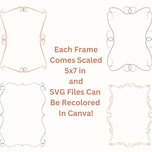 Whimsical Frame SVG Hand Drawn Rectangle Border SVG Bundle, Wedding ...