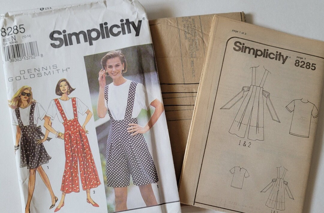 Split Skirt Sewing Patterns for Womens Tops and Split Skirt Vintage 90s ...