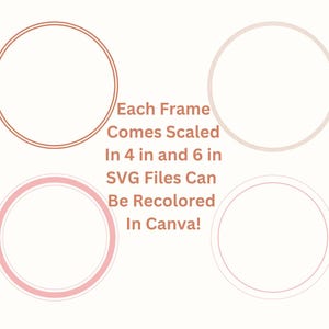 Double Circle Monogram Frame SVG Bundle Wedding Invitation Borders PNG, Round Monogram Frame ...