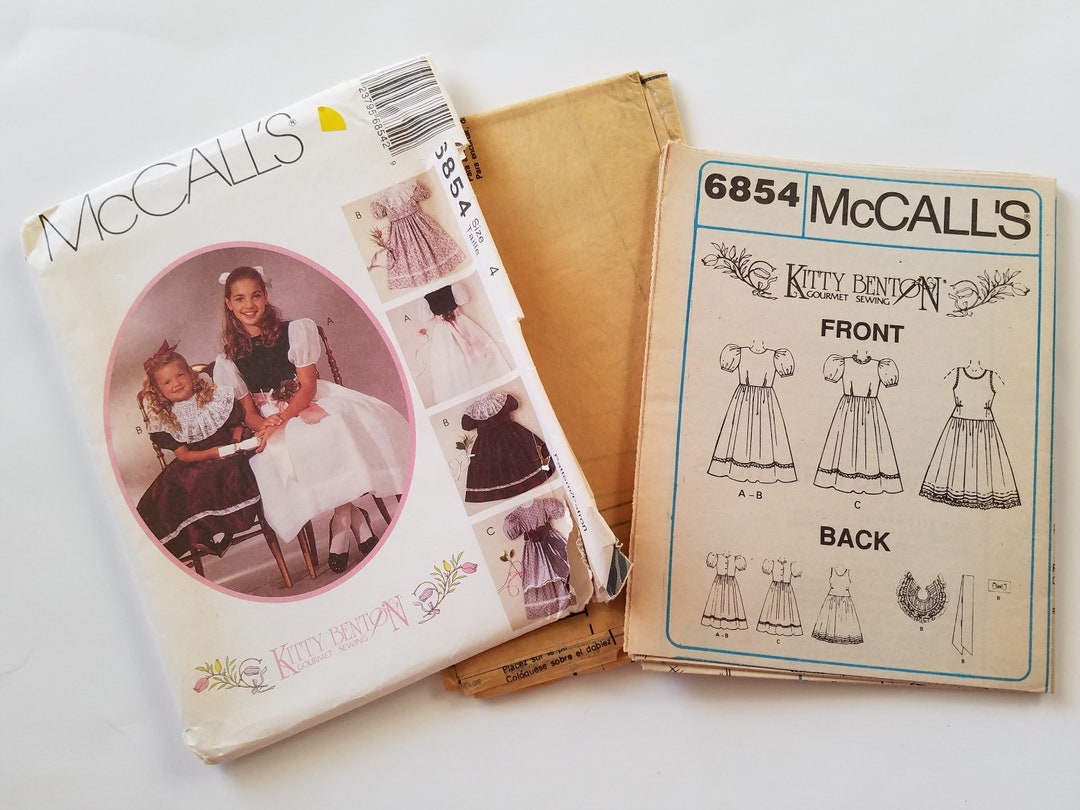 Kids Formal Dress Sewing Pattern for Girls Puff Sleeve Dress Mccalls ...
