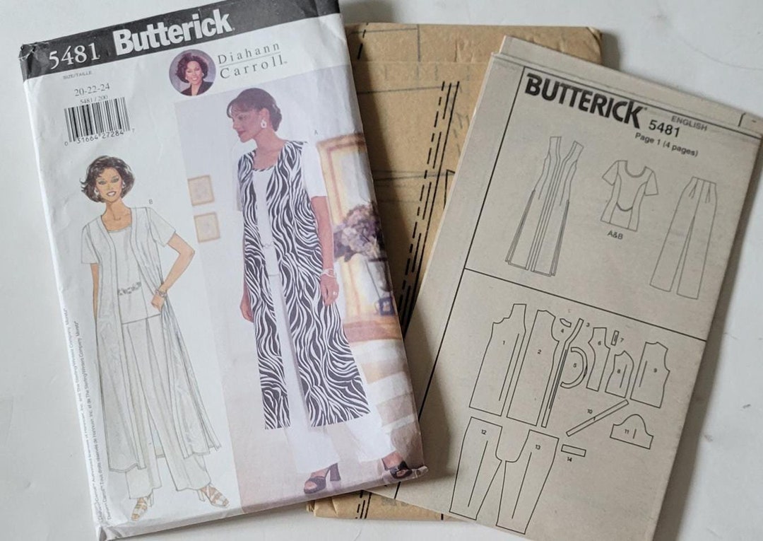 Duster Sewing Patterns for Womens Tops Pants & Duster, Butterick ...