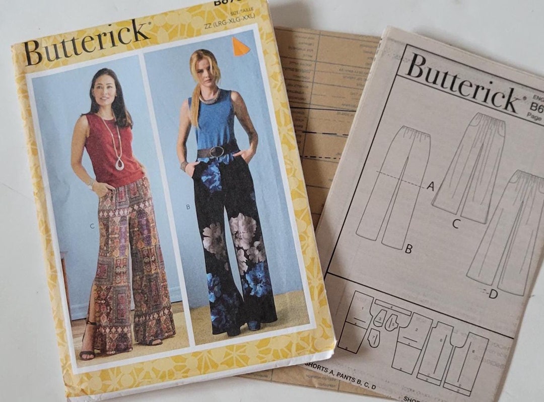 Palazzo Pants Sewing Patterns for Womens Shorts or Loose Fitting ...