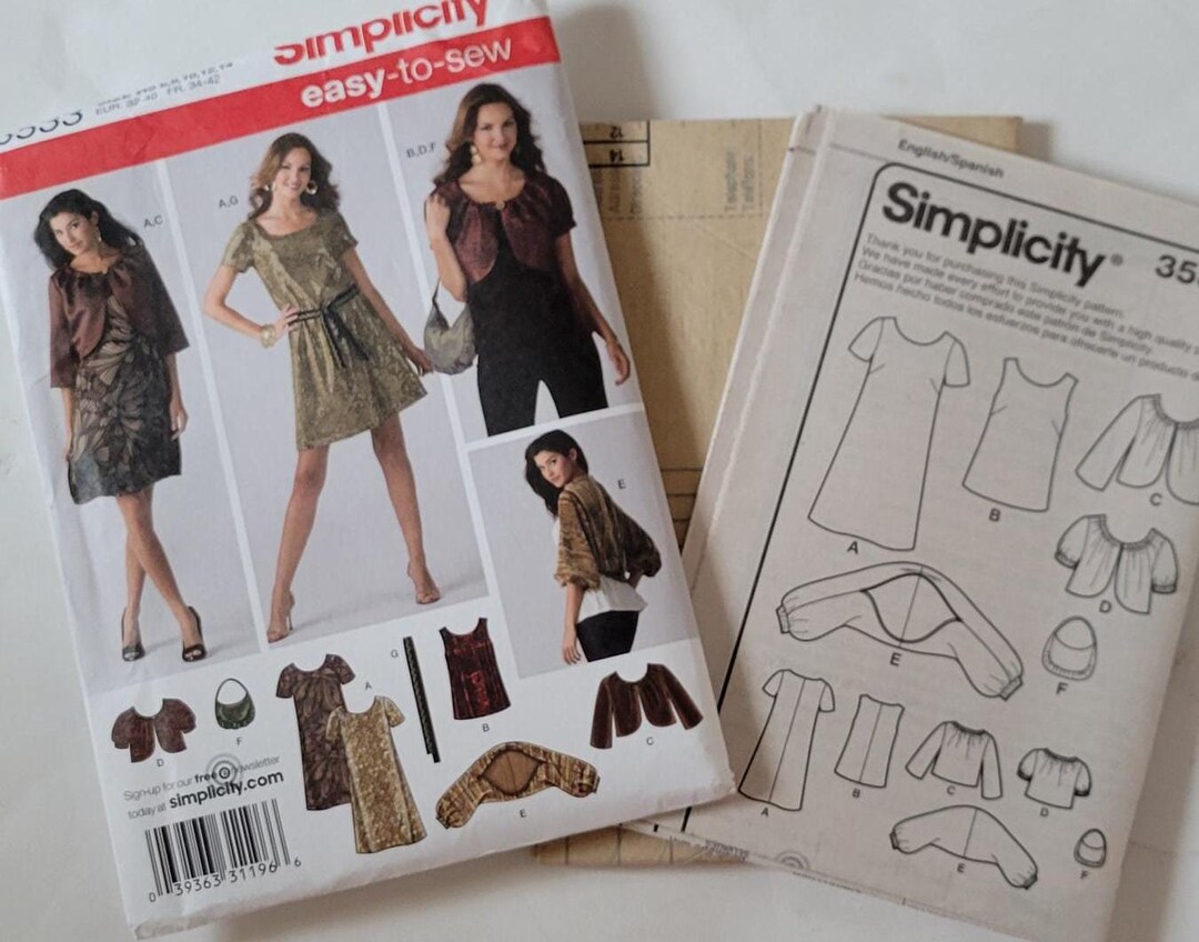 Dress and Jacket Sewing Patterns for Womens Tops Dress Jacket Shrug and ...