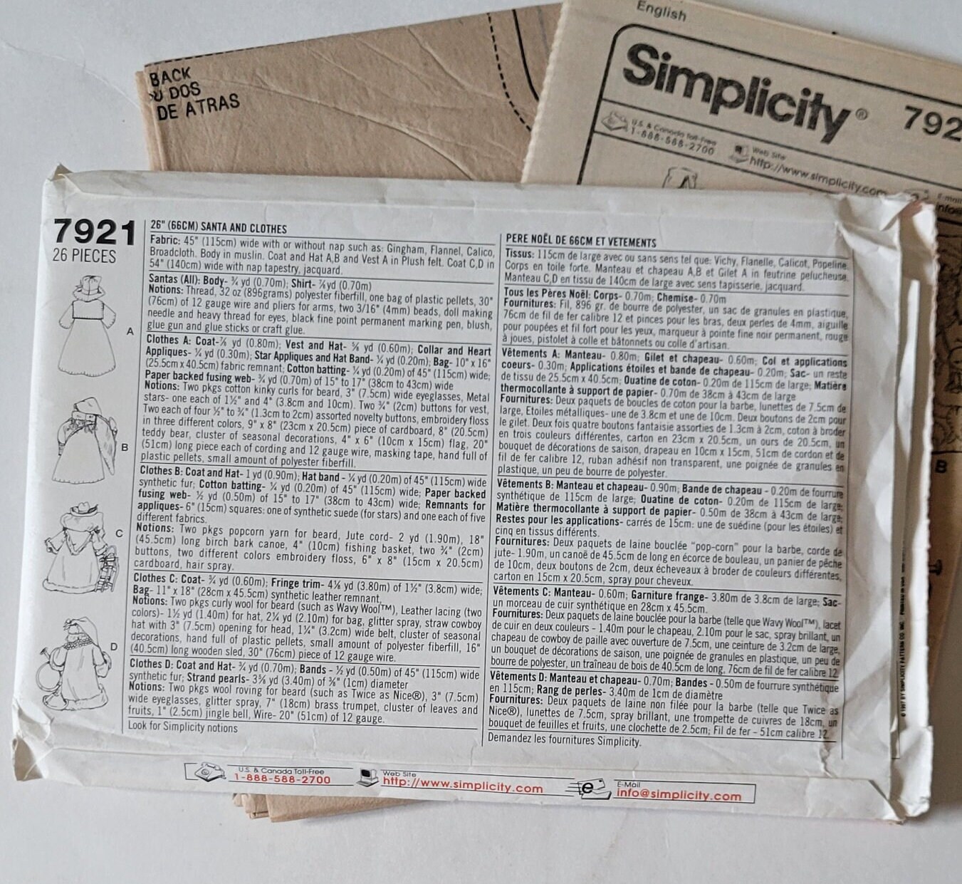 Santa Claus Doll Sewing Patterns Santa & Clothes Christmas Decor ...