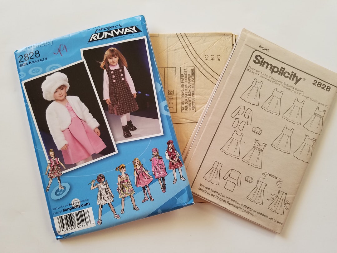 Girls Jumper Dress Sewing Patterns for Kids Jacket Vest Hat & Dresses ...