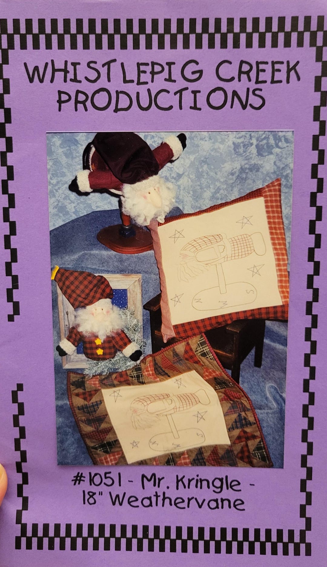 Christmas Santa Quilt Wall Hanging and Embroidery Pattern, Whistlepig ...