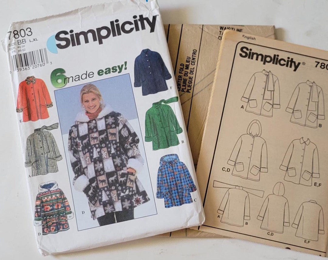 Wool Coat Sewing Patterns for Womens Winter Coats Denim Corduroy Fleece ...