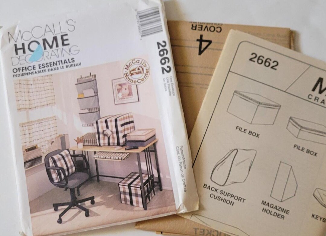 Wall Organizer Sewing Pattern Home Office Accessories Covered File Box ...