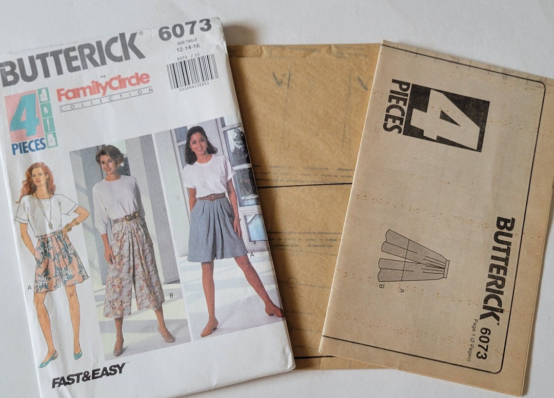 Split Skirt Sewing Patterns for Womens Split Skirt Vintage 90s ...