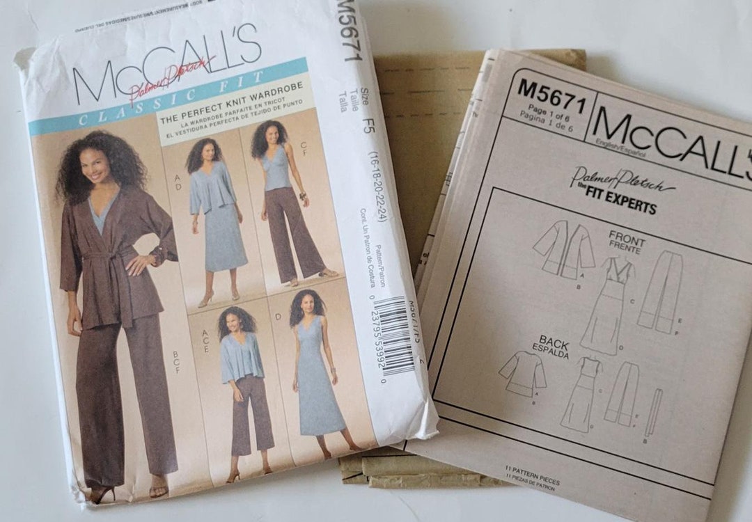 Plus Size Sewing Patterns for Womens Knit Dress Pants Tops Jacket Tops ...