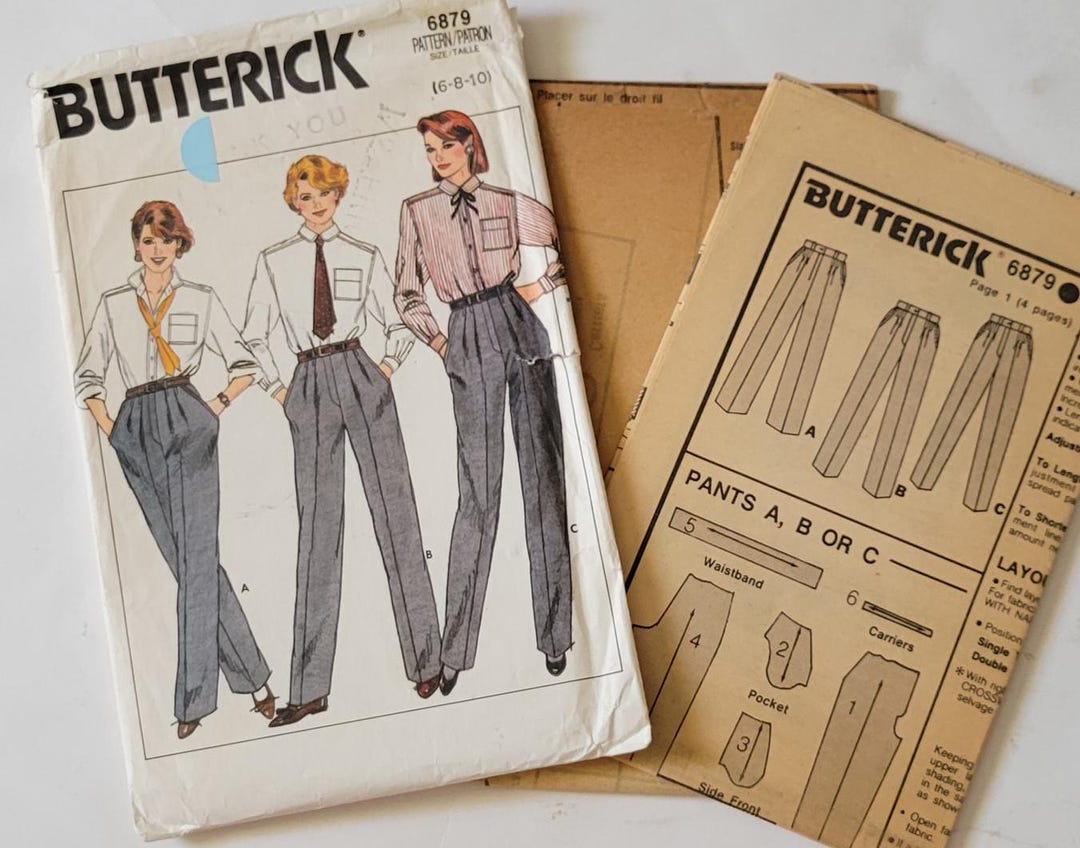 Trouser Pants Sewing Patterns for Womens Pleated Tapered Pants Classic ...