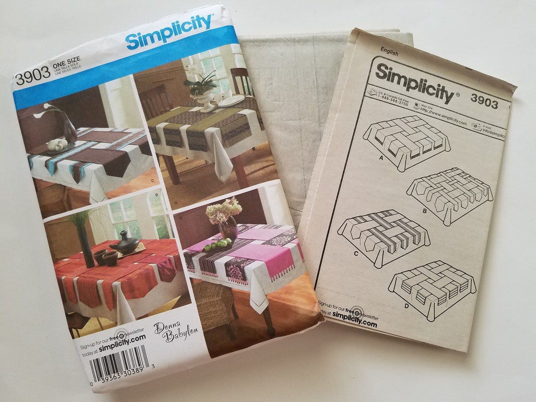 Table Linens Sewing Pattern for Table Runners Simplicity 3903 Uncut ...