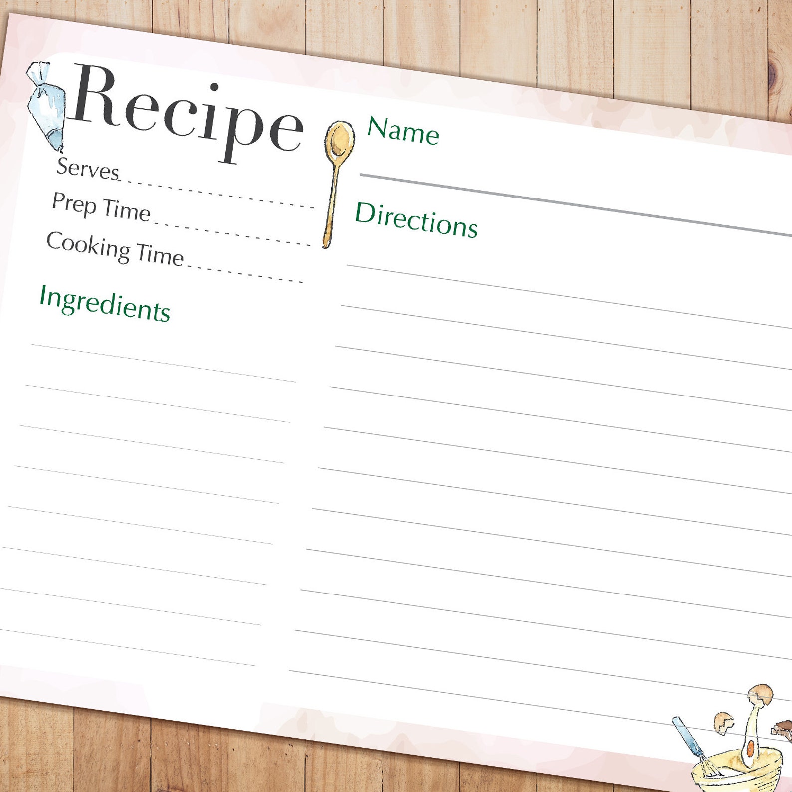 Recipe Cards for Digital Download Recipe Binder Recipe - Etsy