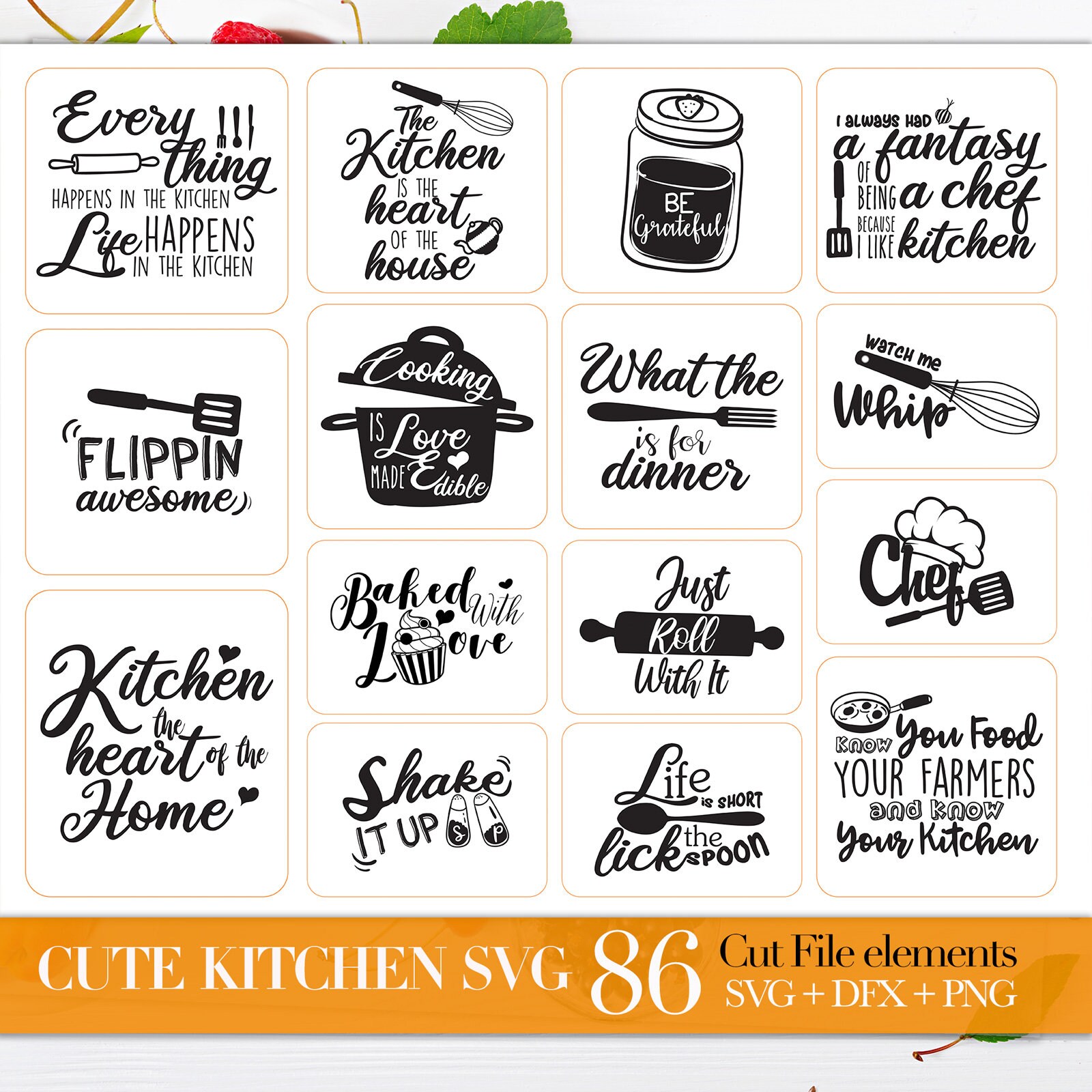 SVG Bundle of Kitchen SVG Kitchen Quotes Svg Files Sayings - Etsy Canada