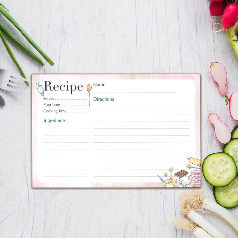 Recipe Cards for Digital Download Recipe Binder Recipe - Etsy